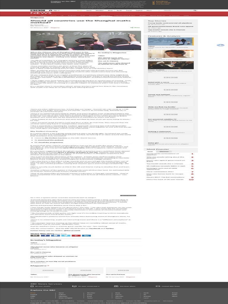 Should All Countries Use The Shanghai Maths Method PDF | PDF ...