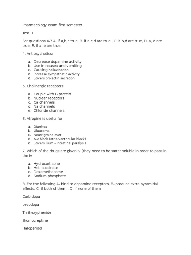 Pharmacology Exam 1 Overview | PDF | Morphine | Dopamine