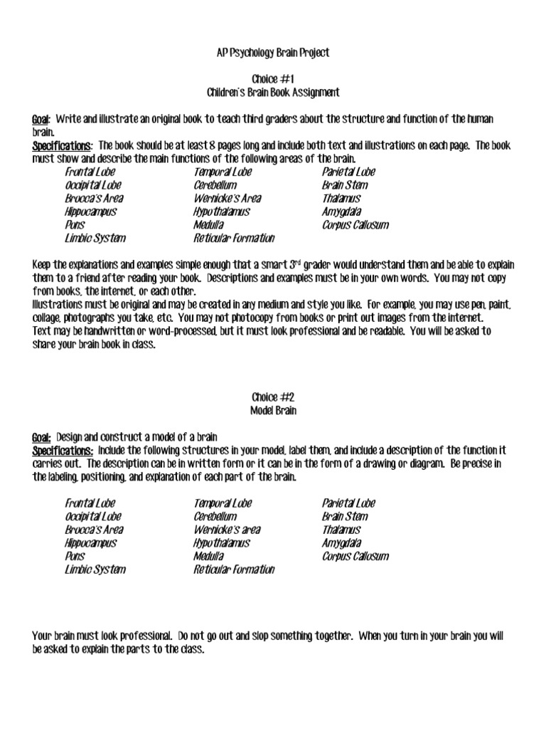 Brain Project Explanation | PDF | Limbic System | Brain