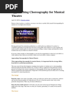Stage Directions Blocking Handout | PDF