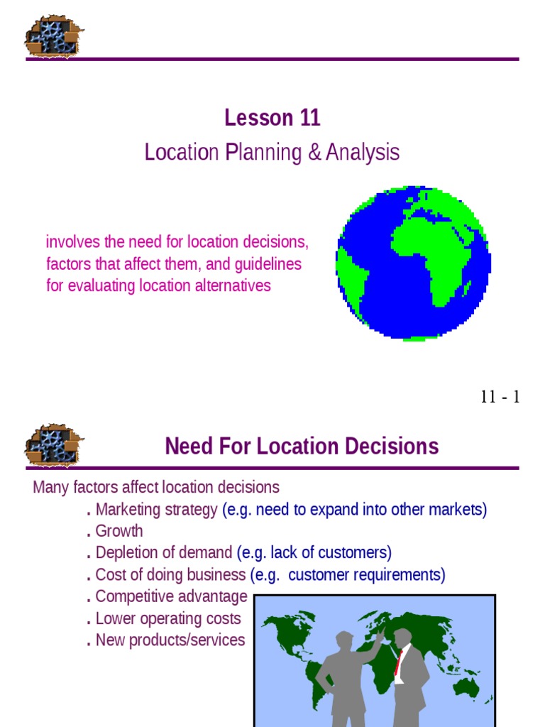 11 Location Planning & Analysis | PDF | Strategic Management | The ...
