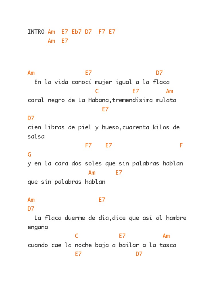 La Flaca Acordes | PDF