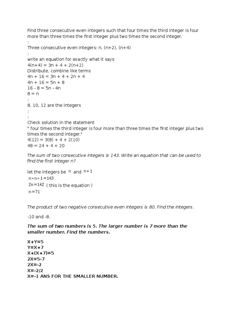 Find The Ratio of The Smaller To Larger of The Two Consecutive Even ...