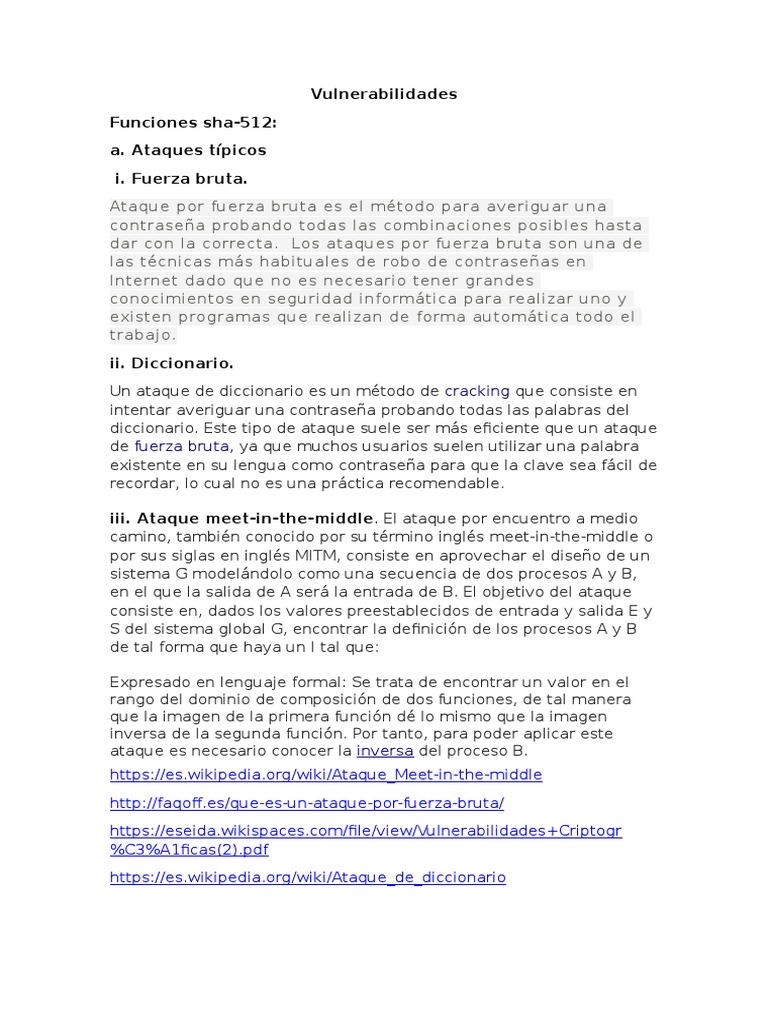 Vulnerabilidades Sha512 | PDF
