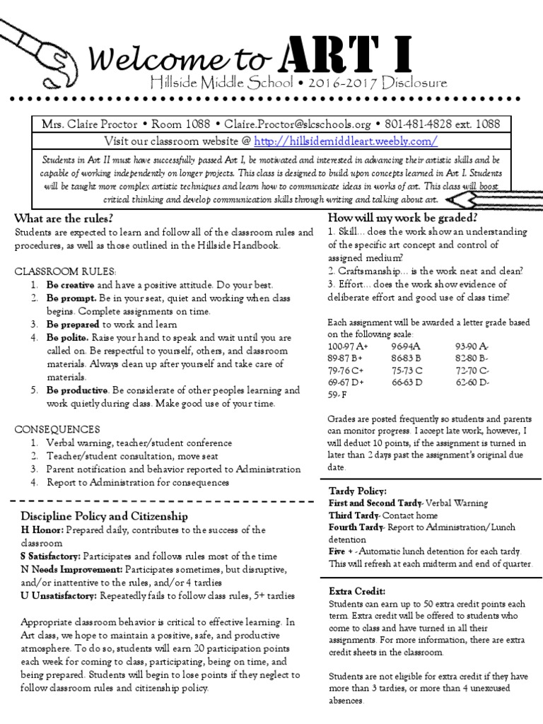Disclosure Art 1 | PDF | Teachers | Classroom