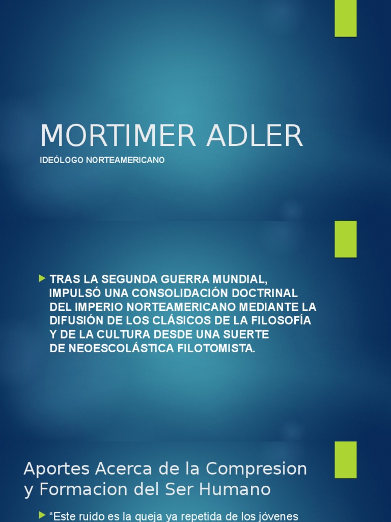 Presentation: Mortimer Adler | PDF | Publicación | Science
