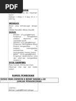Rumus Dosis Obat Vascon dengan Syringe Pump | PDF