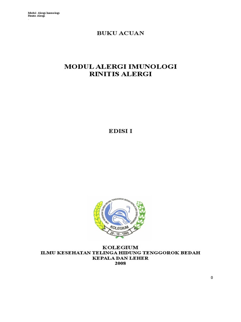 Buku Acuan Modul Alergi Imunologi - Rinitis Alergi | PDF
