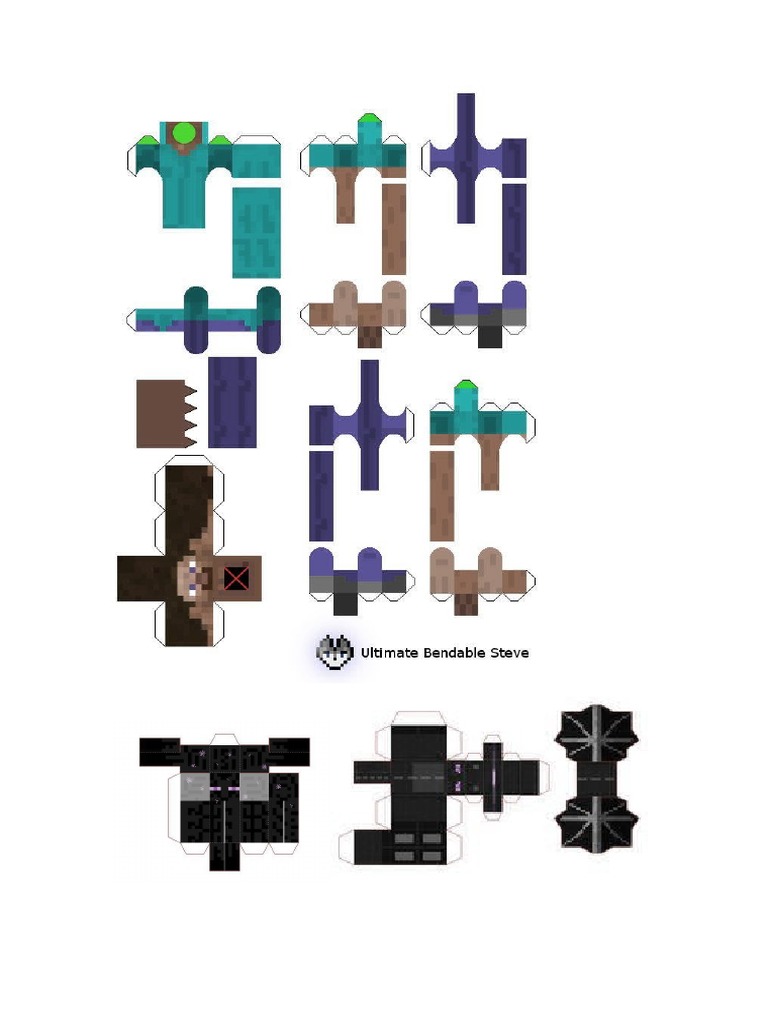 Minecraft Papercraft Bendable Steve