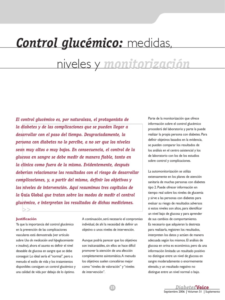 Glucometria 1 PDF | PDF | Diabetes mellitus | Diabetes mellitus tipo 2