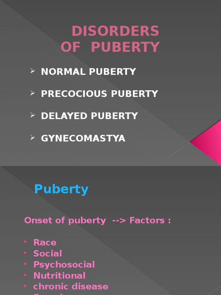 Disorders of Puberty | PDF | Puberty | Organ (Anatomy)