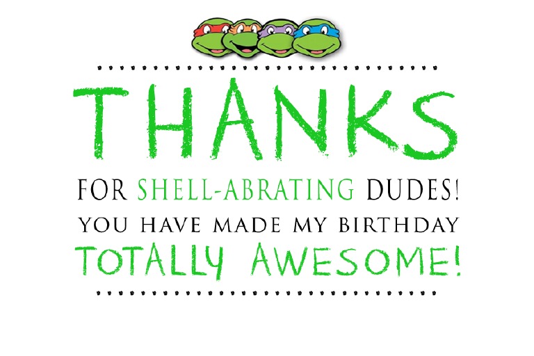 Ninja Turtles Thank You Note | PDF