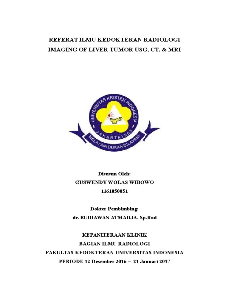 Imaging Tumor Hati: USG, CT, & MRI | PDF
