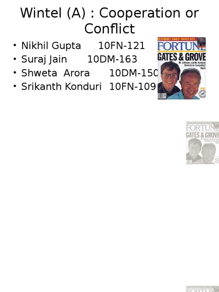 Wintel Analysis | PDF | Intel | Microsoft