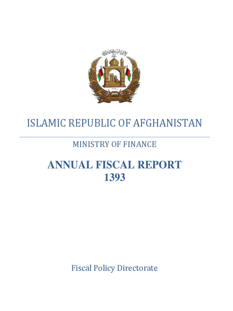 1393-Annual Fiscal Report | PDF | Fiscal Policy | Taxes