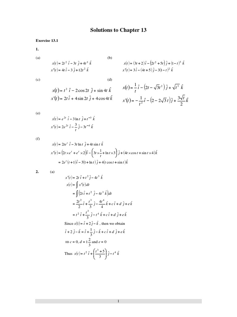 Solutions To Chapter 13 Pdf Euclidean Vector Velocity