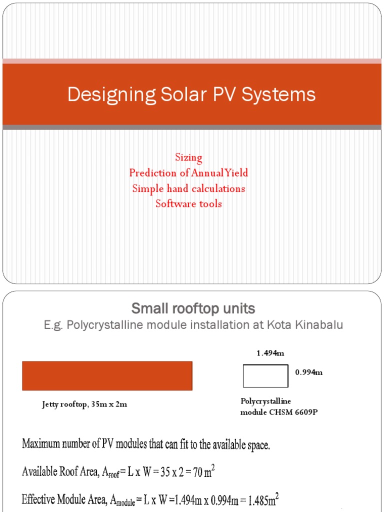 Design of PV Systems | PDF