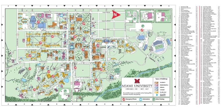 Campus Map: Welcome To Miami University | PDF | Hearing Loss | Further ...