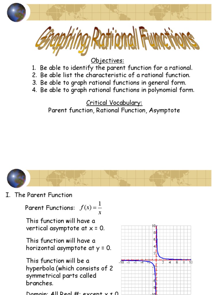 Rational Function Graphing Guide | PDF | Asymptote | Fraction (Mathematics)