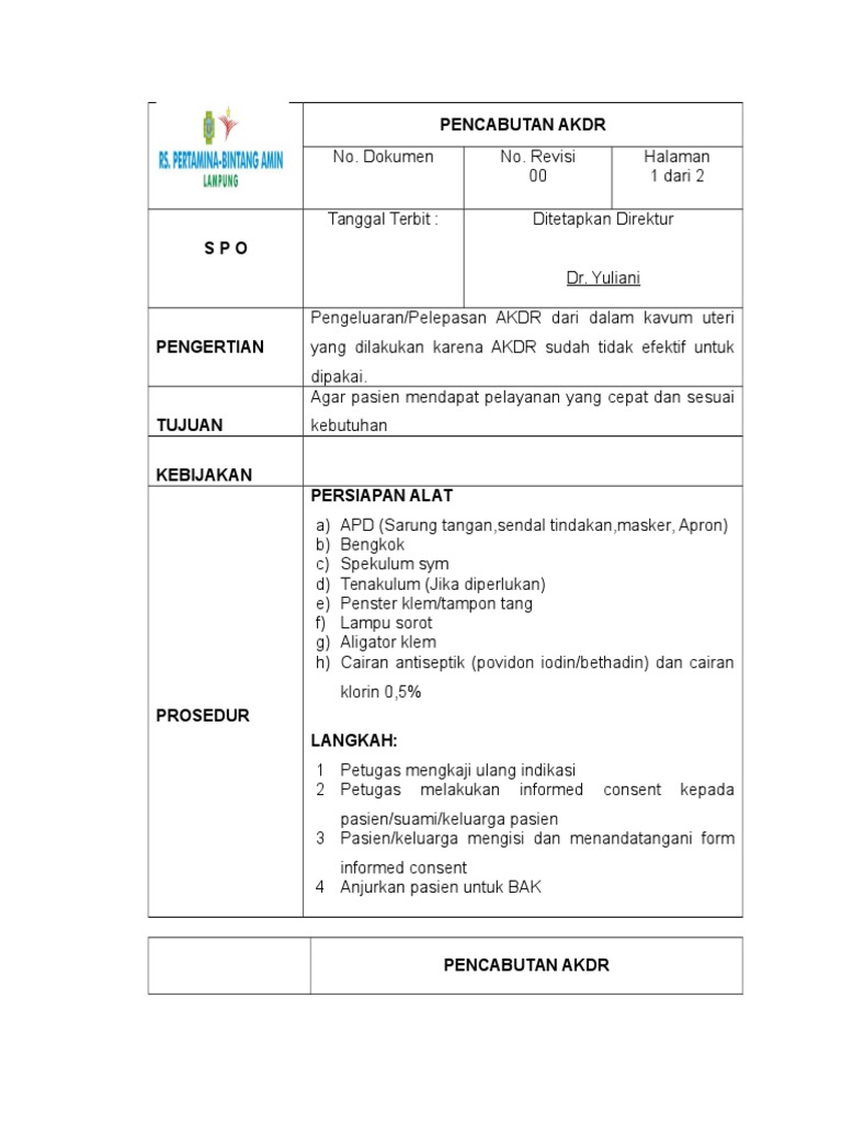 Spo Aff Akdr - Iud | PDF