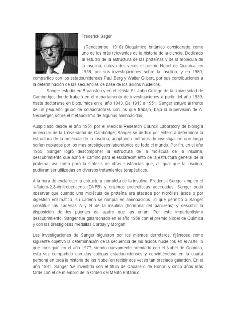 Frederick Sager | PDF | Ciencias de la vida | Ciencias fisicas
