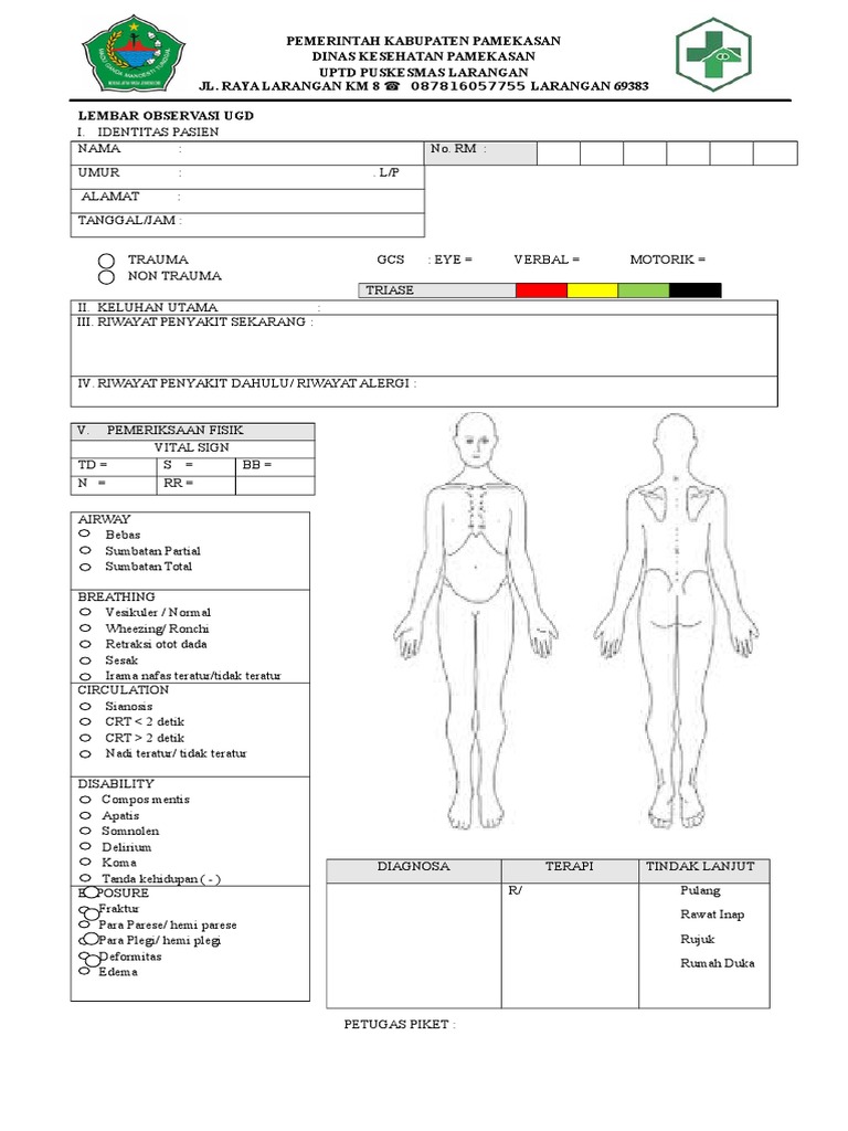 Lembar Form Ugd | PDF