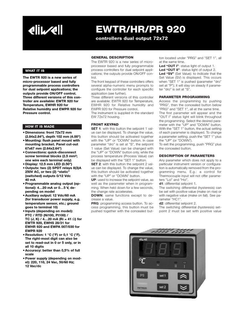EWTR 920 Instruction Sheet Rel 11 - 00 en | Download Free PDF | Parameter (Computer Programming ...