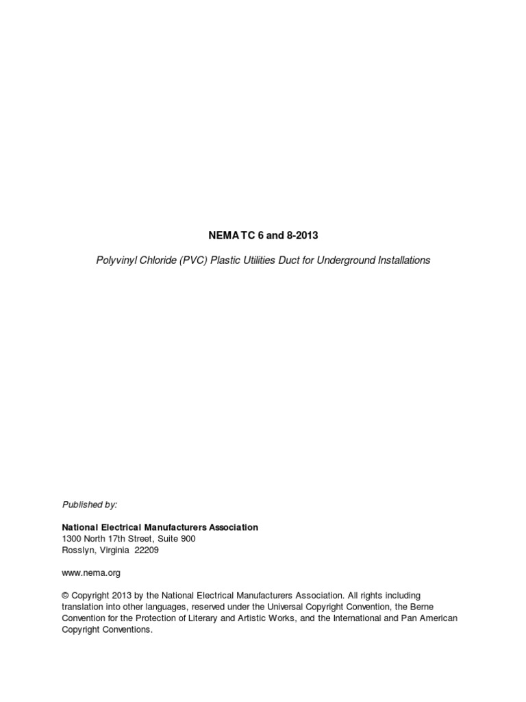 Contents and Scope NEMA TC 6 + 8-2013 | PDF | Polyvinyl Chloride | Plastic