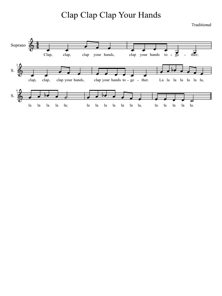 Clap Clap Clap Your Hands | PDF