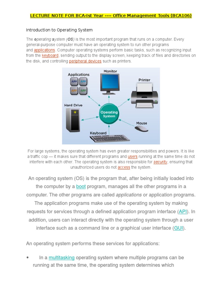 Bca Notes | PDF | Operating System | Computer Program
