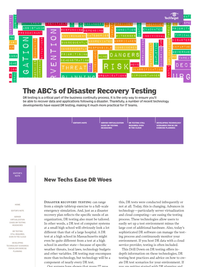ABCs of Disaster Recovery Testing - HB - Final PDF | PDF | Disaster ...