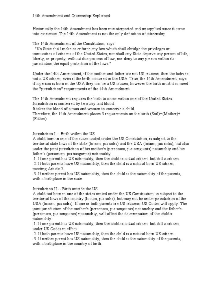 14th Amendment Explained | Fourteenth Amendment To The United States ...