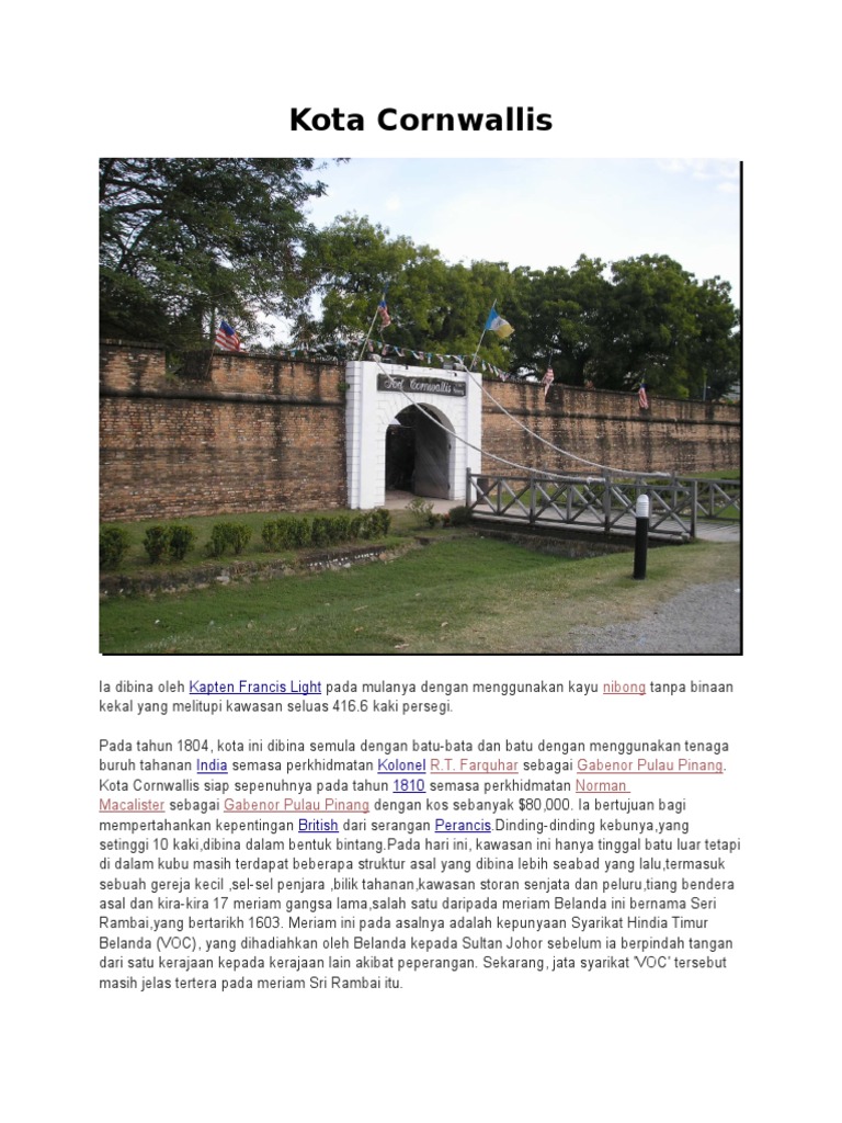 Kota Cornwallis | PDF
