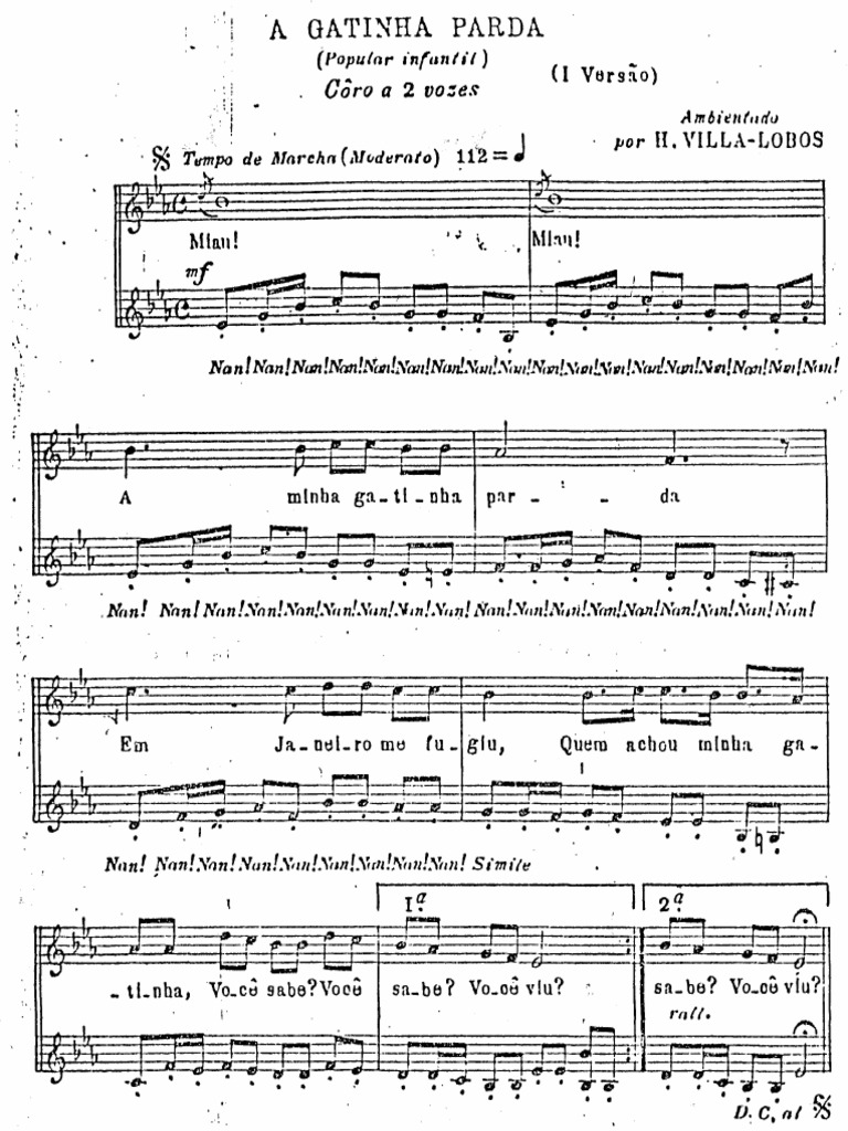 Villa-Lobos - A Gatinha Parda PDF | PDF