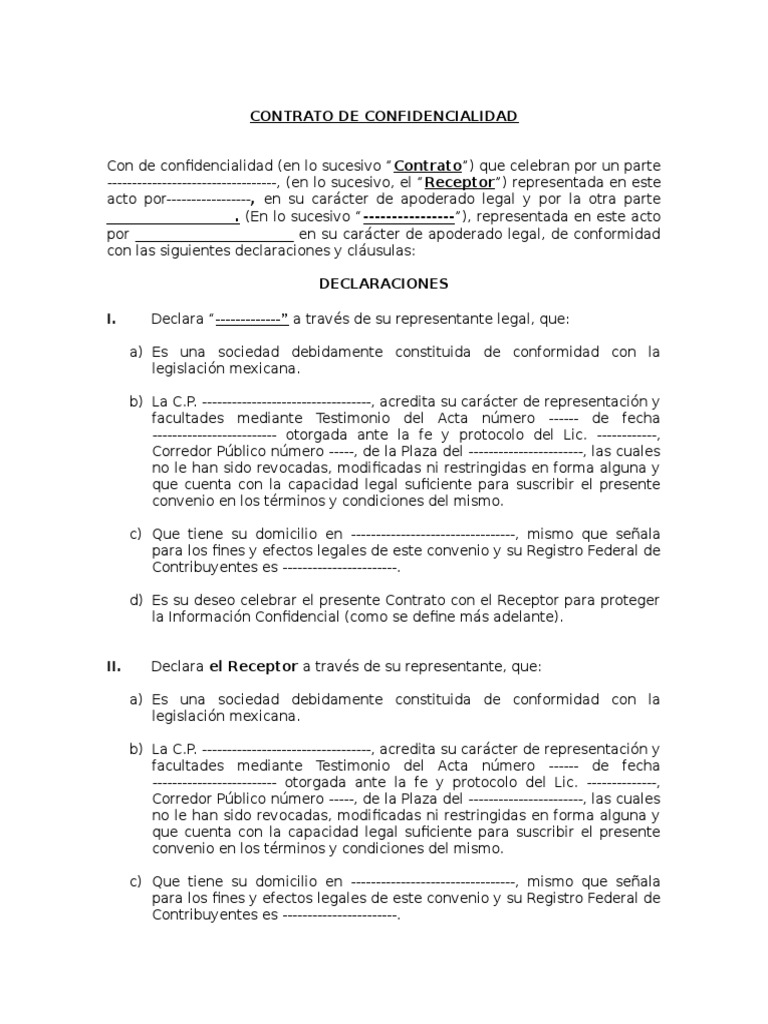 FORMATO Nda | PDF | Propiedad | Instituciones sociales