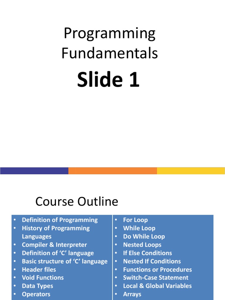 Lec01 Programming Fundamentals Pdf Programming Language Computer Program 