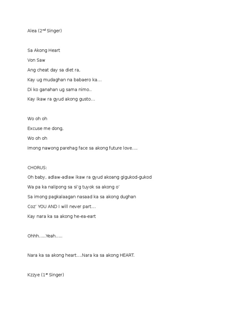 Sa Akong Heart | PDF