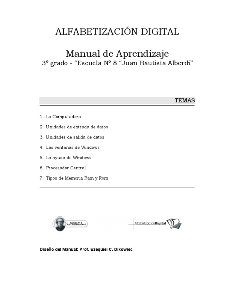 Alfabetización Digital - 3 - Grado | PDF | Memoria del ordenador ...
