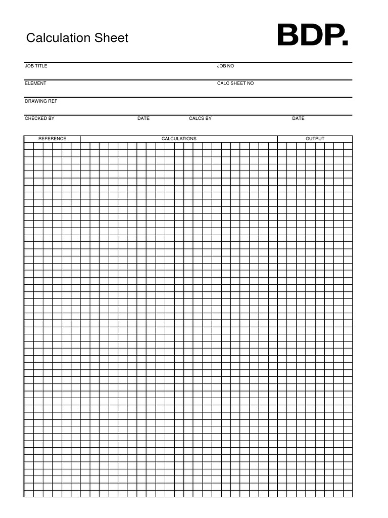 Job Calculation Sheet Template | PDF