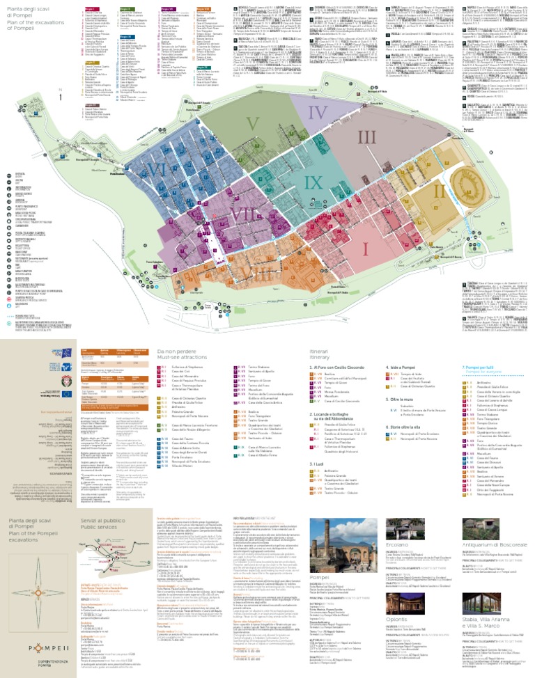 Piantina Di Pompei – Pompéi Carte Touristique – XJGO
