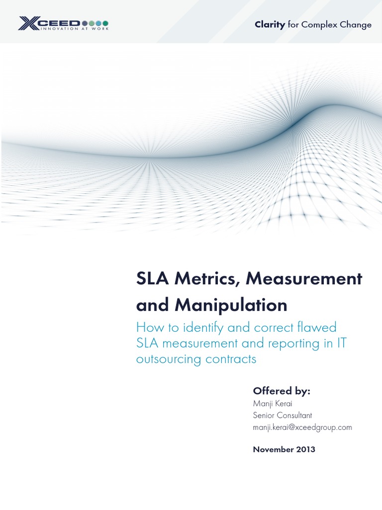 SLA Metrics, Measurement and Manipulation | PDF | Service Level ...