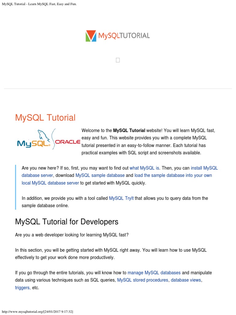 MySQL Tutorial - Learn MySQL Fast, Easy and Fun | PDF | My Sql | Databases