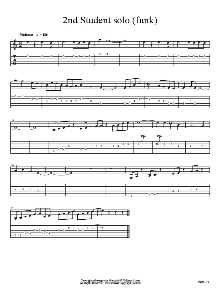 2nd Student Solo (Funk) | PDF