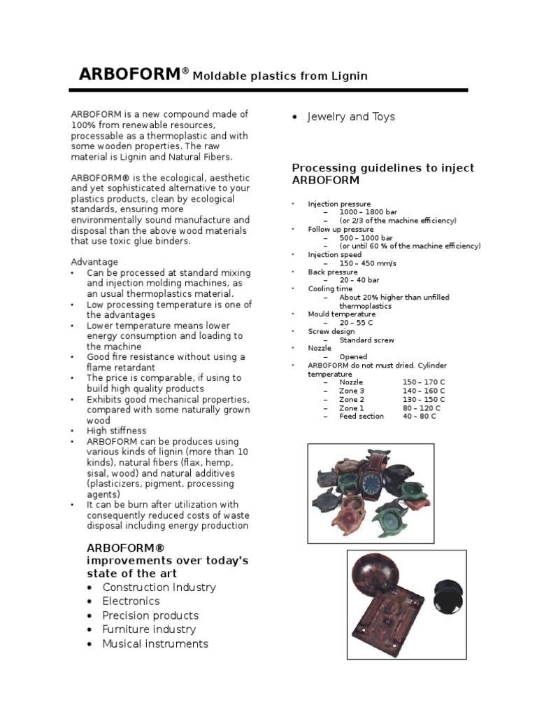 ARBOFORM®: Eco-Friendly Molding Compound | PDF