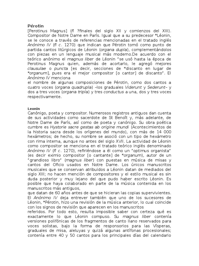 Pérotin y Léonin: Compositores pioneros del arte de la polifonía en ...