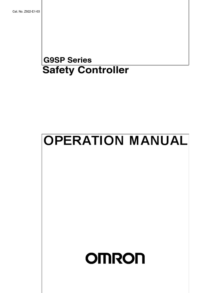 Z922-E1-03+G9SP+Operation Manual | PDF | Electromagnetic Compatibility ...