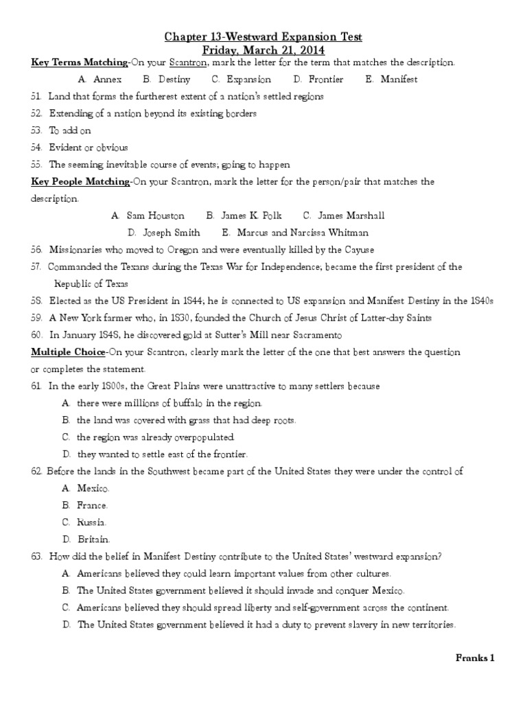 Westward Expansion in the United States: Key People, Events, and ...