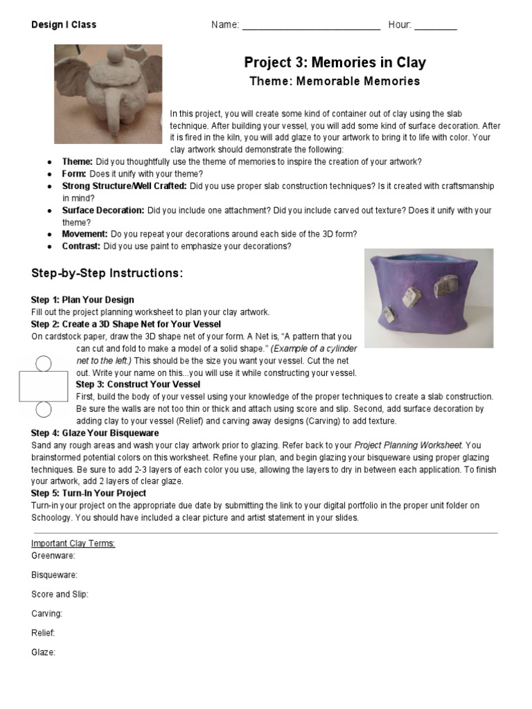 Clay Project: Memories in Vessel Design | PDF | Art Media | Crafts