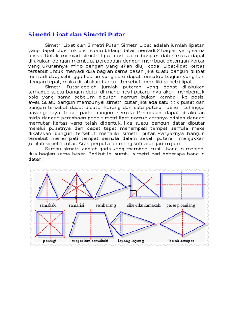 Simetri Lipat dan Putar Bangun Datar | PDF