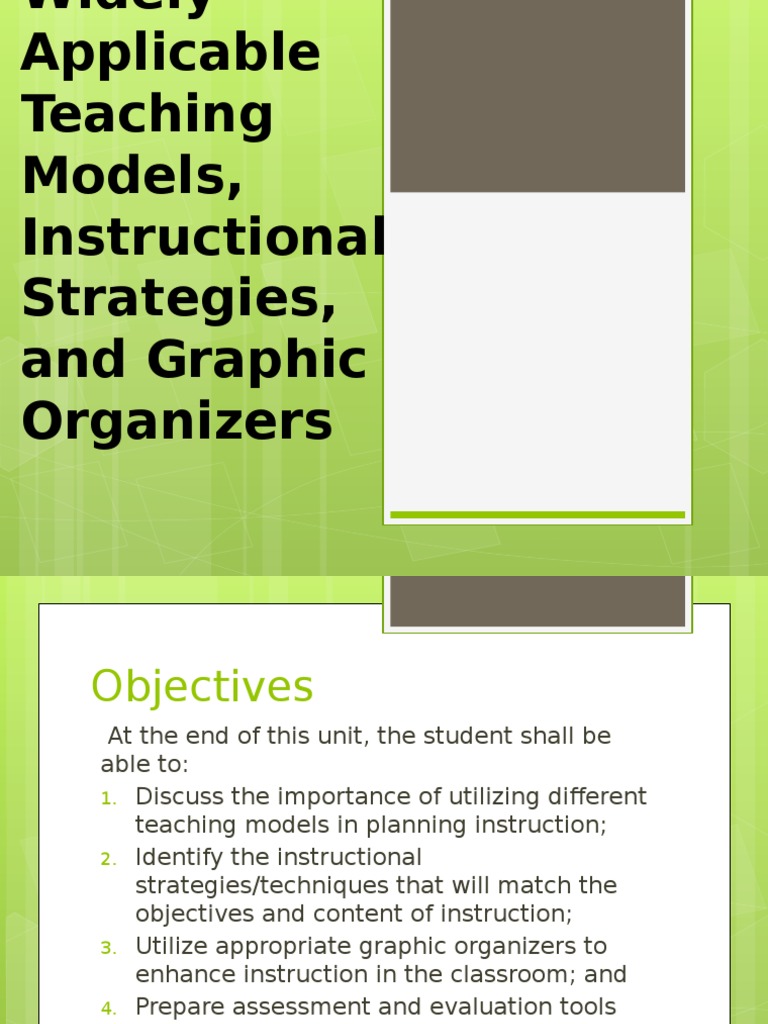 Teaching Models & Strategies Guide | PDF | Concept | Strategic Management